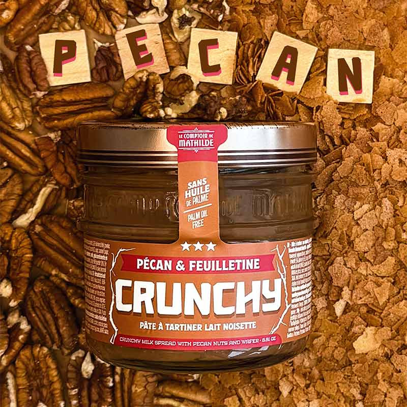 Pâte à Tartiner Crunchy Lait Noisette Pécan et Feuilletine - 250g